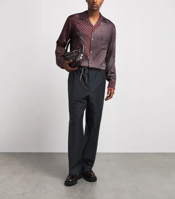 MAISON MARGIELA Satin Drawstring Trousers