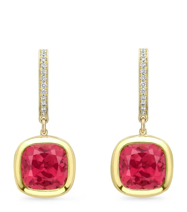 BOODLES Yellow Diamond And Tourmaline Dolce Vita Earrings - Gold