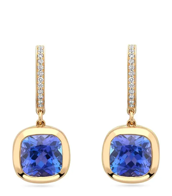 BOODLES Yellow Diamond And Tanzanite Dolce Vita Earrings - Gold