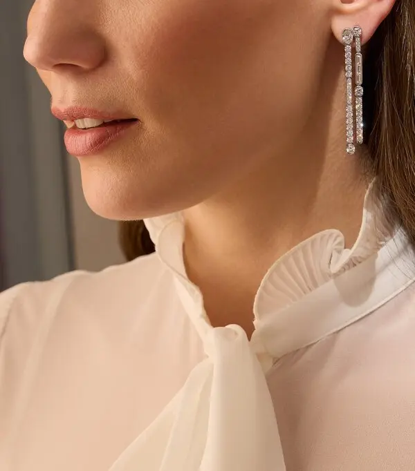 BOODLES Platinum And Diamond Play Of Light Drop Earrings