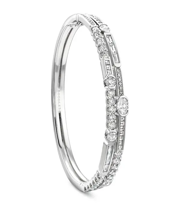 BOODLES Platinum And Diamond Play Of Light Bangle