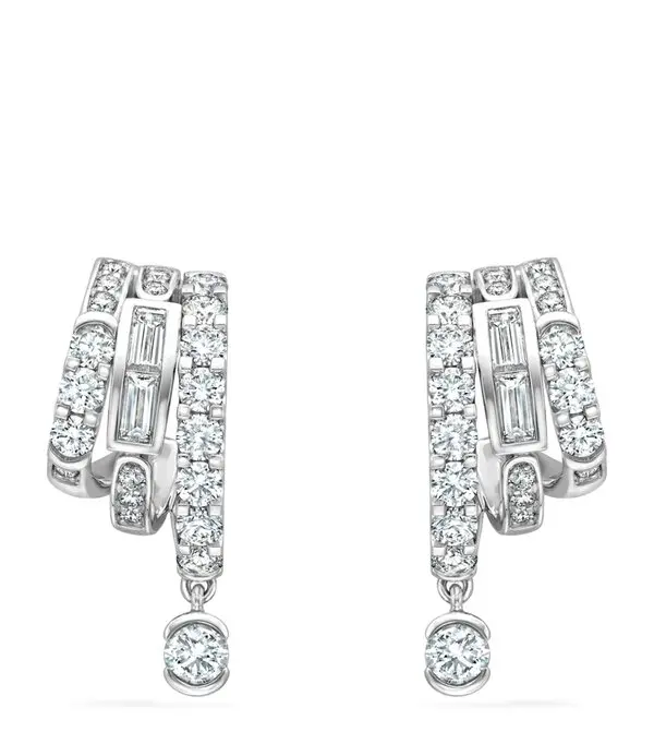 BOODLES Platinum And Diamond Play Of Light Hoop Earrings