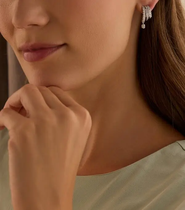 BOODLES Platinum And Diamond Play Of Light Hoop Earrings