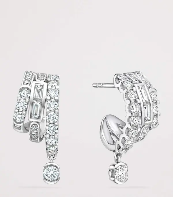 BOODLES Platinum And Diamond Play Of Light Hoop Earrings
