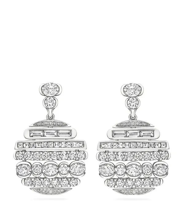 BOODLES Platinum And Diamond Play Of Light Drop Earrings