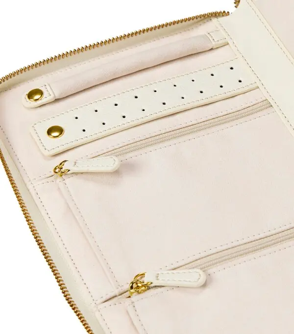 Wolf Large Lauren Portfolio Jewellery Case - Beige