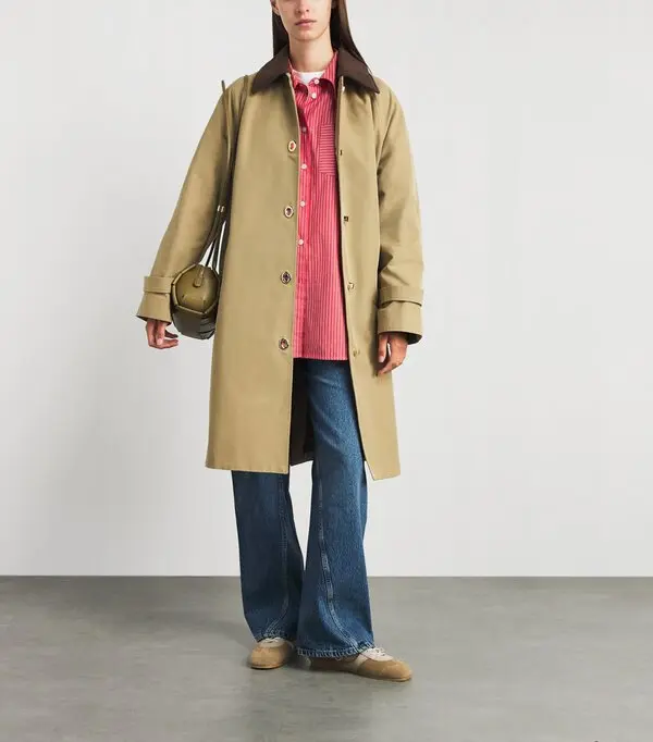 Claudie Pierlot Velvet-collar Trench Coat