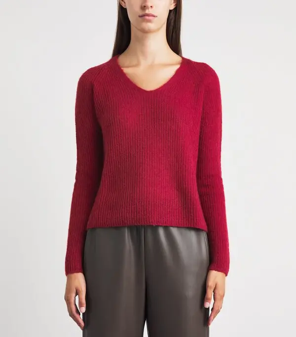 Max Mara Ribbed V-neck Sweater