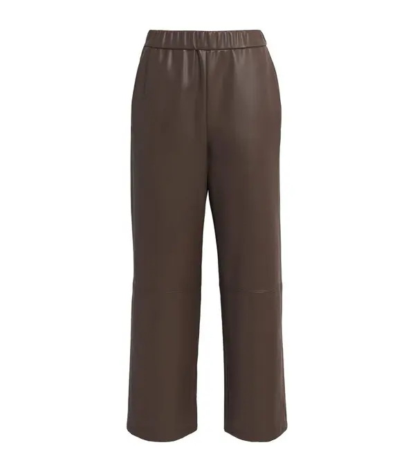 Max Mara Faux Leather Paneled Trousers