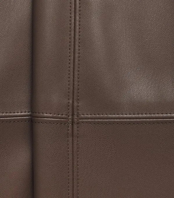 Max Mara Faux Leather Paneled Trousers