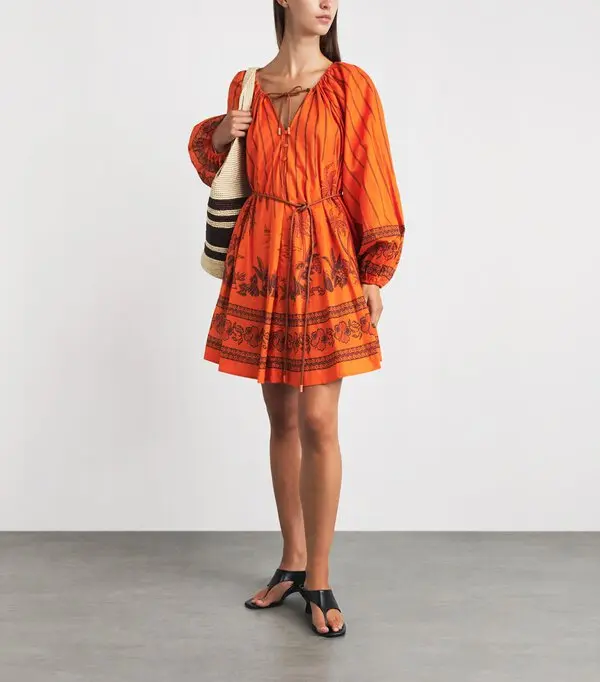 ALEMAIS Boathouse Print Cotton Shift Dress