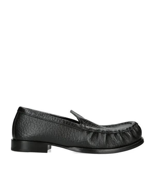 Dries Van Noten Leather Penny Loafers - Black