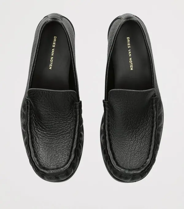 Dries Van Noten Leather Penny Loafers