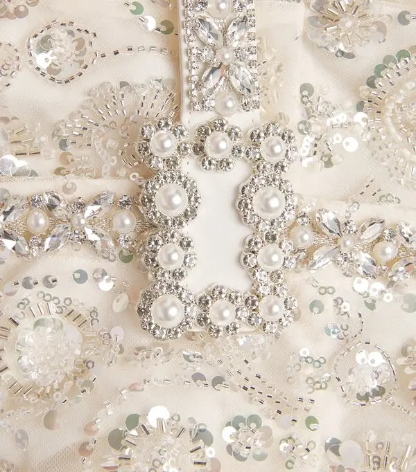 SELF-PORTRAIT Satin Sequin-embellished Gown