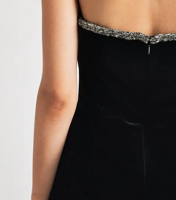 SELF-PORTRAIT Velvet Embellished Maxi Dress