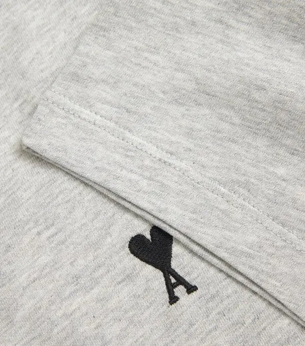 AMI Paris Cotton De Coeur T-shirt - Grey