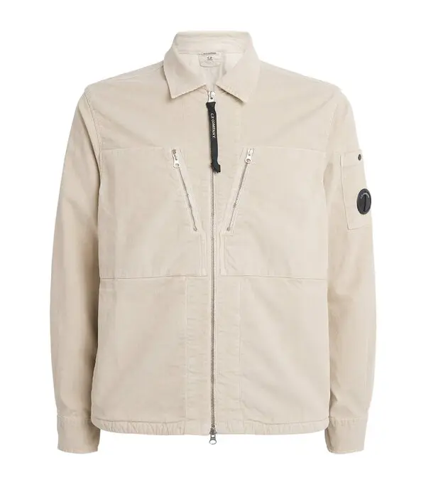C.P. COMPANY Corduroy Lens Zip-up Overshirt