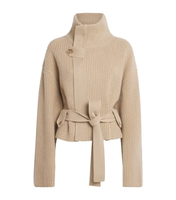 Brandon Maxwell Cashmere Neal Jacket - Beige