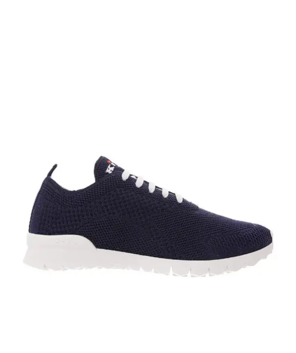 Kiton Dark Blue Lace-up Casual Sneakers - Black