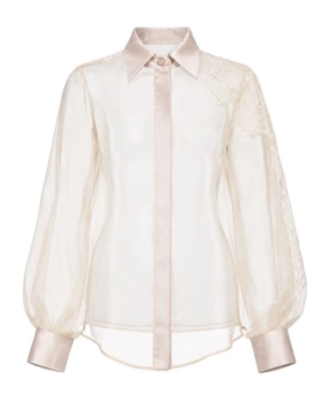 D.exterior Long-sleeve Shirt With Snap Closures