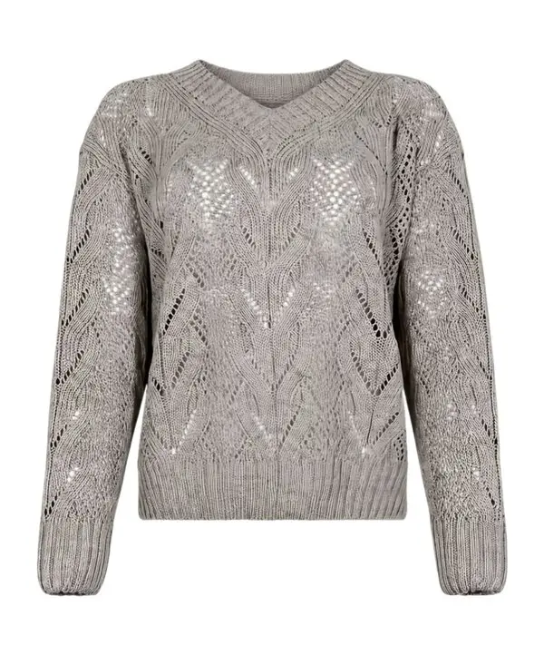 D.exterior V-neck Knit Sweater