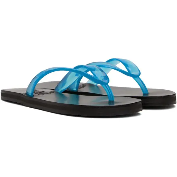 ANCIENT GREEK SANDALS Saionara Jelly Flip-flops - Transparent Blue