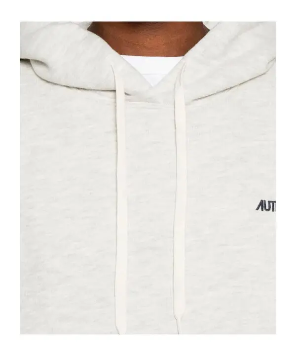 AUTRY Logo Embroidered Drawstring Hoodie