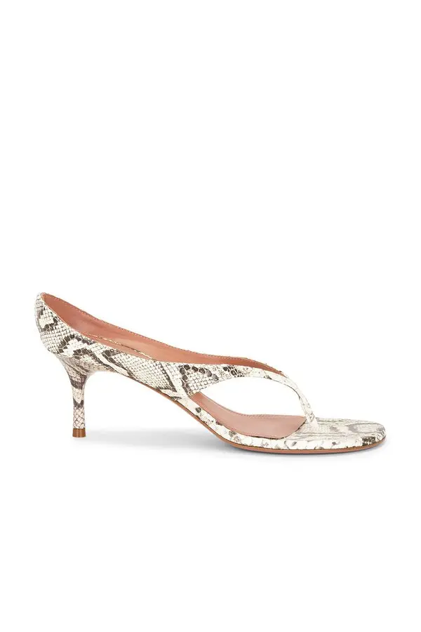 Amina Muaddi Alexandra 60 Thong Slipper Sandal - Natural