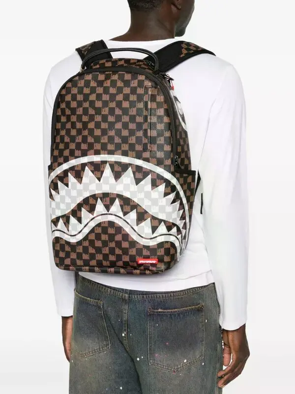 SPRAYGROUND Paris Fang Check-print Shark Mouth Backpack