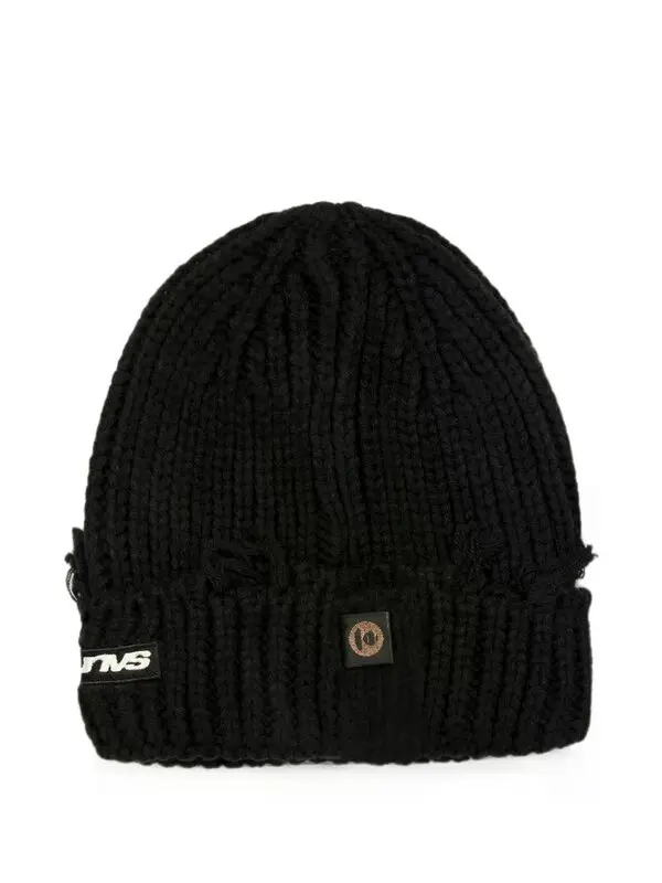 AAPE BY *A BATHING APE Logo-embroidered Distressed Beanie Hat