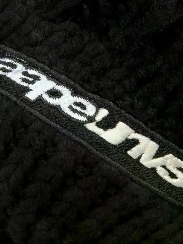 AAPE BY *A BATHING APE Logo-embroidered Distressed Beanie Hat