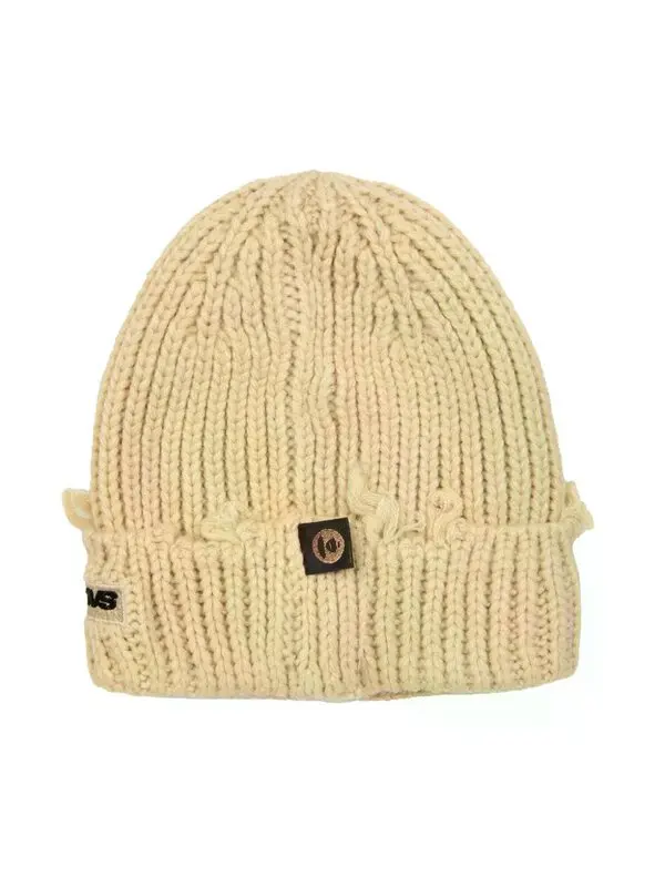 AAPE BY *A BATHING APE Logo-embroidered Distressed Beanie Hat