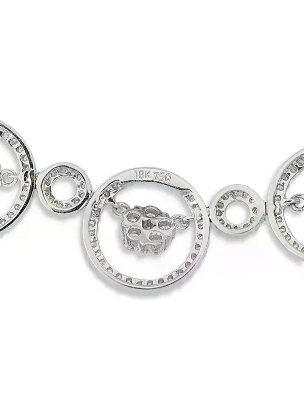 LB EXCLUSIVE 18k White Gold Diamond Circle Link Necklace