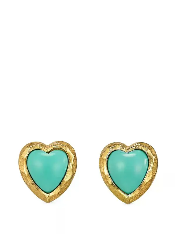 ANABELA CHAN Turquoise Heart Studs Earrings