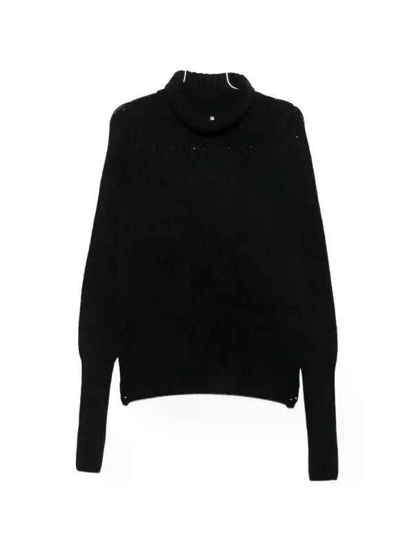 Ermanno Scervino Perforated Knit Roll Neck Sweater