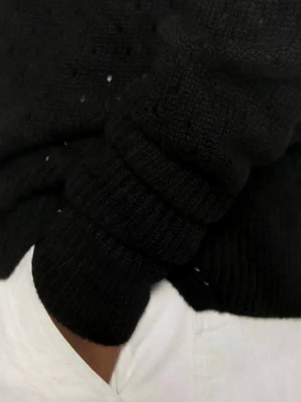 Ermanno Scervino Perforated Knit Roll Neck Sweater