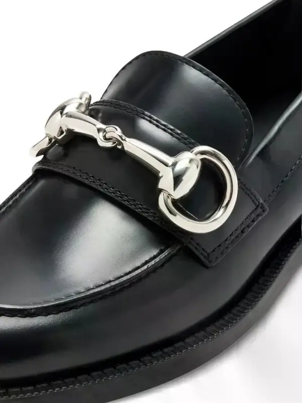 Gucci Calfskin Flat Shoes - Black