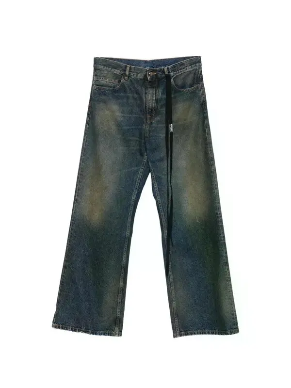 ANN DEMEULEMEESTER Wide-leg Faded Jeans