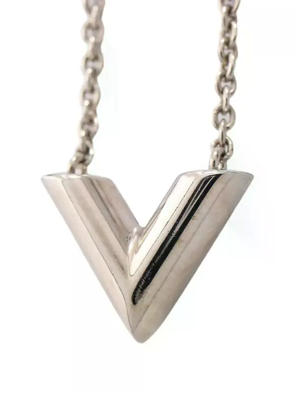 LOUIS VUITTON 2021 Brass Essential V Supple Necklace Costume Necklace - Silver