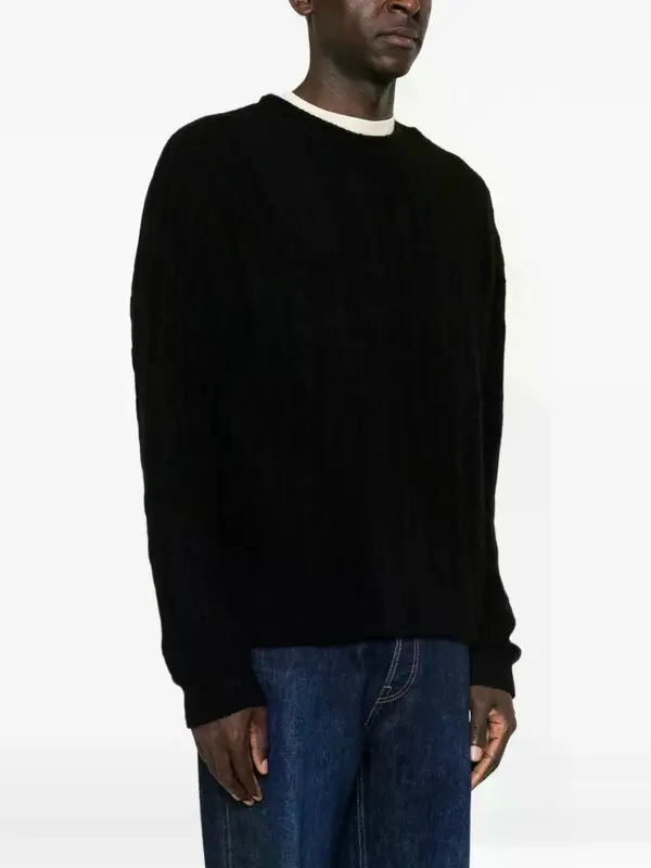 THE ROW Nanni Cable-knit Crew-neck Sweater