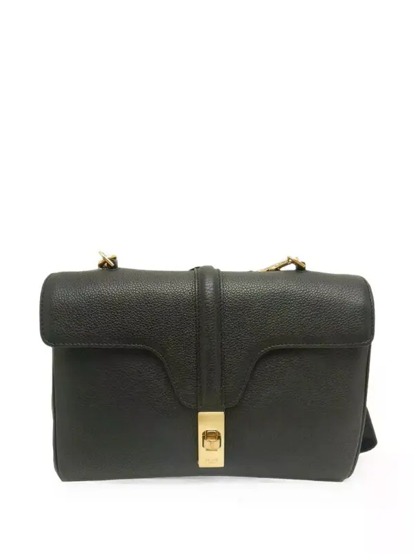 Celine Grained Calfskin Soft 16 Crossbody Bag - Black