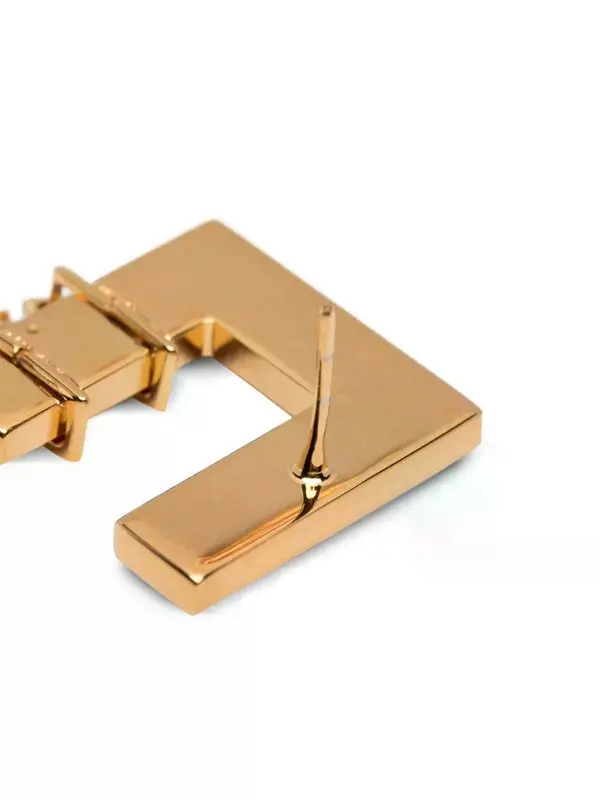 Elisabetta Franchi Geometric Logo Charm Earrings