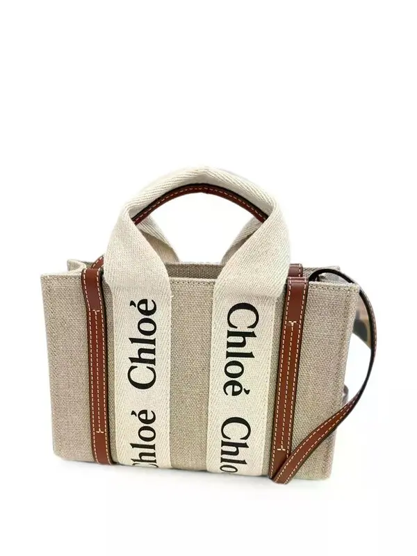 Chloé 2023 Mini Canvas Woody Satchel