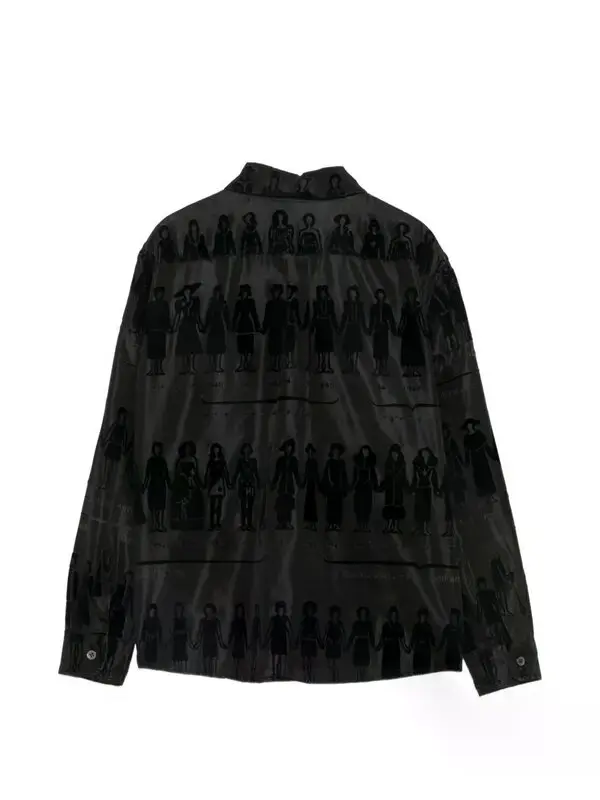 Moschino Long-sleeve Figure-print Shirt - Black