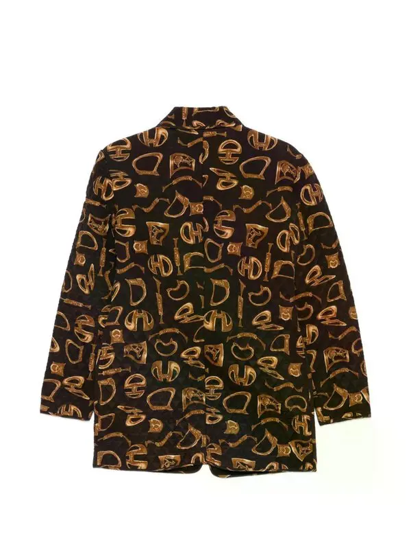 Celine Quilted Logo-print Coat