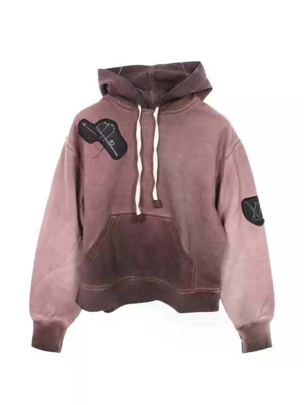 LOUIS VUITTON Logo-patch Cotton Gradation Hoodie