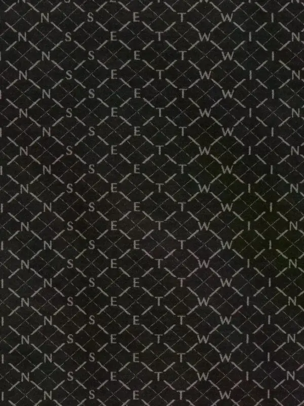 TWINSET Logo-pattern Frayed Scarf