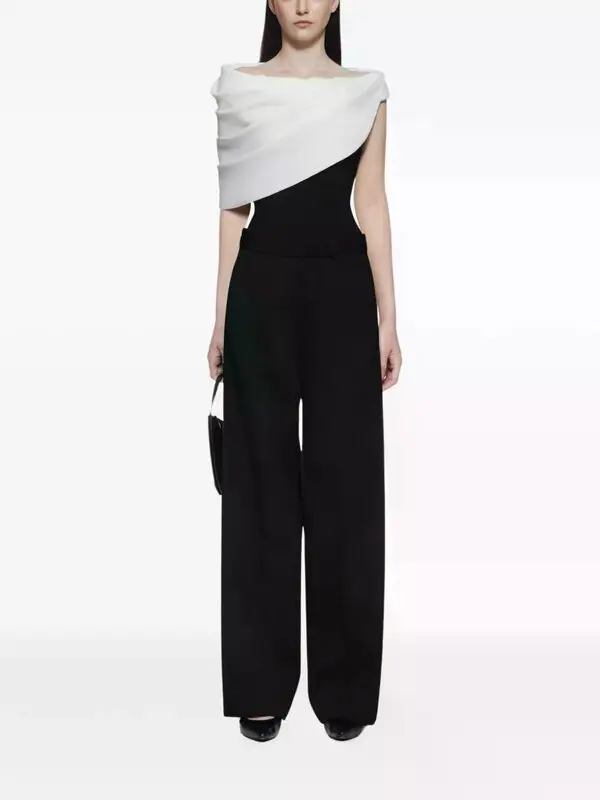 CHATS BY C.DAM Lidia Off-shoulder Draped Bodysuit