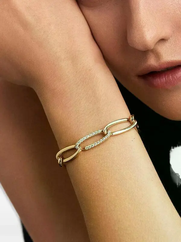 Melissa Kaye Medium Lulu Diamond Bracelet - Gold
