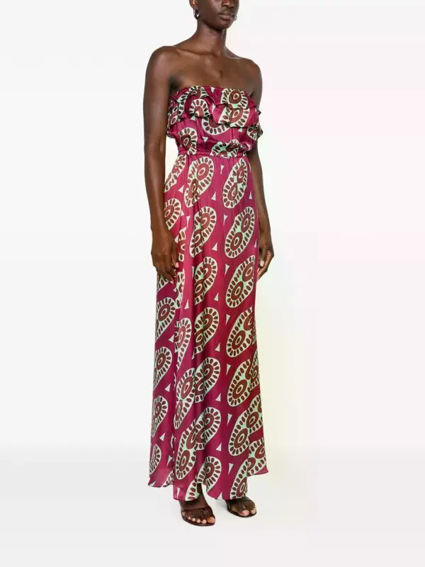 Themis Z Selene Strapless Maxi Dress - Purple